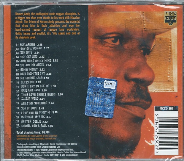 The Prime Of Horace Andy 20 Classic Cuts From The 70’s – Teejays Music